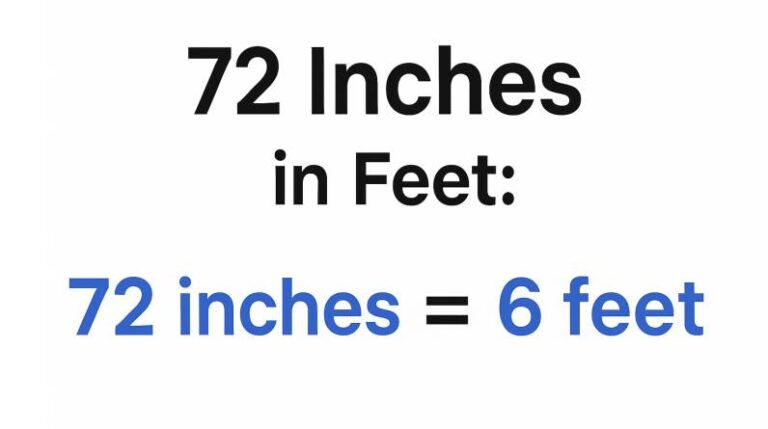 72 Inches in Feet – Simple & Accurate Conversion Guide